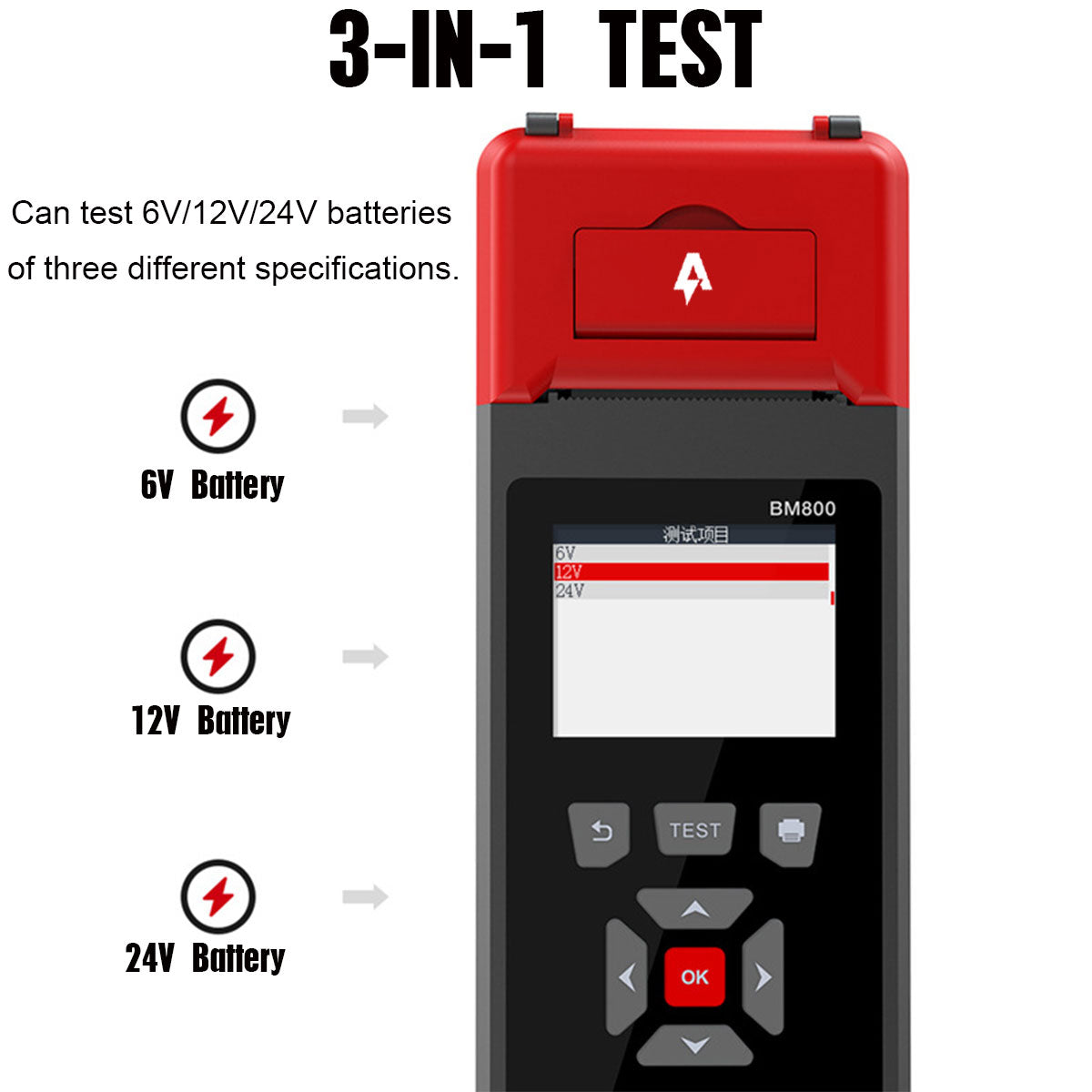 D23 Battery Tester, UI Interface Color Screen - Andeman